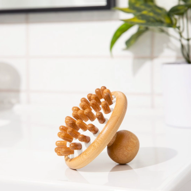 Bamboo Stimulating Scalp Massager Fill Up Buttercup